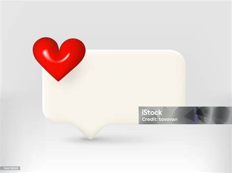 3d 하트와 복사 공간이 있는 웹 정보원 벡터 일러스트 레이 션 하트 모양에 대한 스톡 벡터 아트 및 기타 이미지 하트 모양 메시지 의사소통 Istock