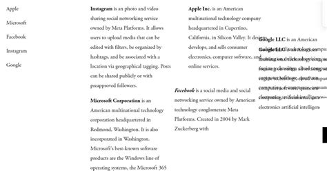 Hover Text Show More Text On Right Summary Block