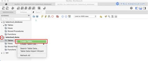 mysql workbench 使用教程 如何使用 workbench 操作 mysql mariadb 数据库中文指南 卡拉云