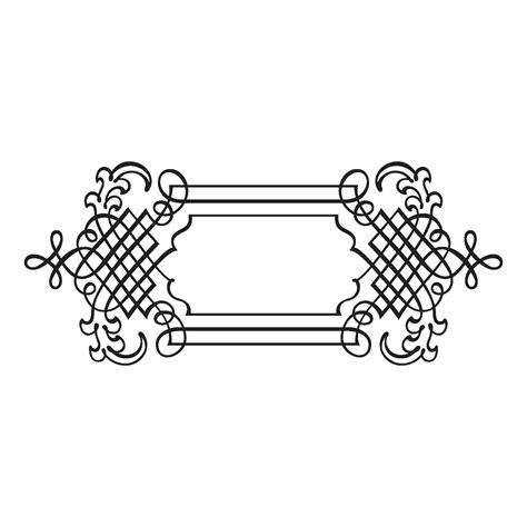 Vintage Forged Floral Classic Calligraphic Retro Vignette Scroll Frames Ornamental Design