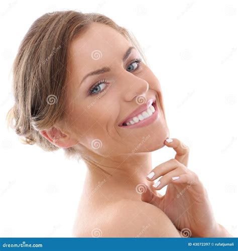 Beautiful Girl With Cute Face Stock Image Image Of Head Blue 43072397