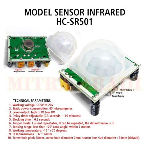 jual modul sensor gerak infrared pir hc sr501 arduino indonesia shopee