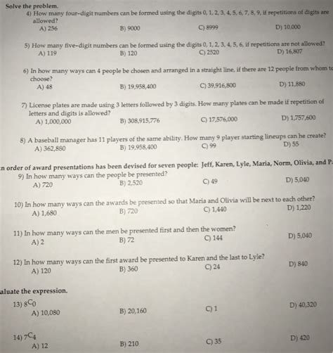Solved Solve The Problem 4 How Many Four Digit Numbers Can
