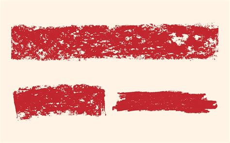 Premium Vector Set Of Red Vector Wax Crayon Strokes Bar Vector Hand