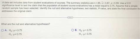Solved Determine Test Statistic And Round To Two Decimal