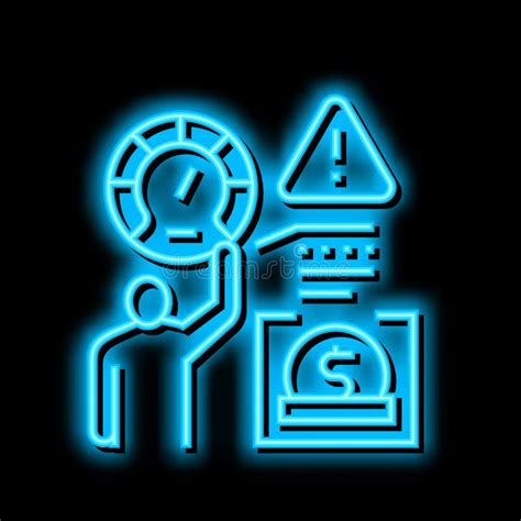 Risk Assessment Startup Neon Glow Icon Illustration Stock Vector Illustration Of Corporate