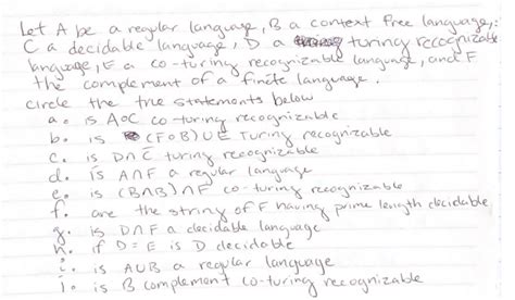 solved let a be a regular language b a context free