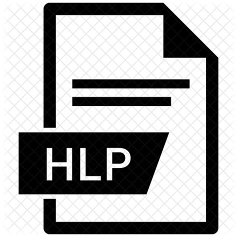 Hlp File Icon Download In Glyph Style