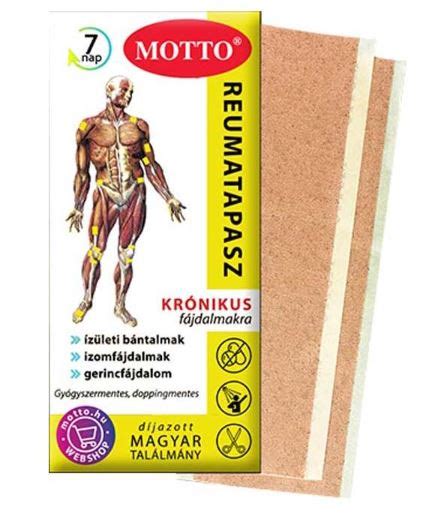 Mottó Tapasz Reumára Sárga 2 Db