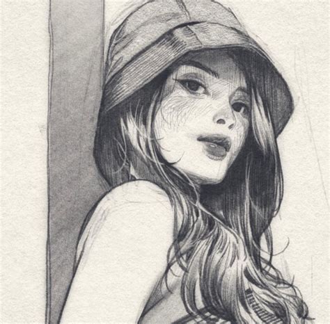 Рисунок карандашом Oaoi Art арт девушка Traditional Art Artist Art арт