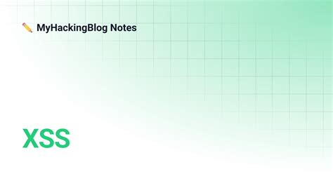Xss Myhackingblog Notes