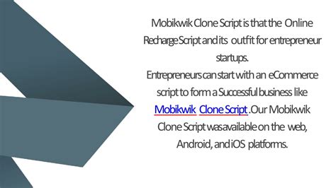 Ppt Readymade Best Mobikwik Clone Script Dod It Solutions