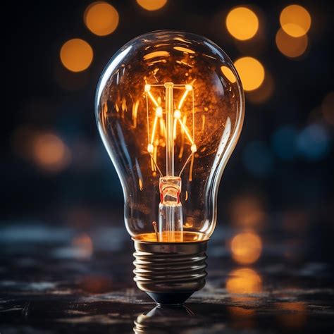 Premium Photo A Light Bulb With A Filament On It