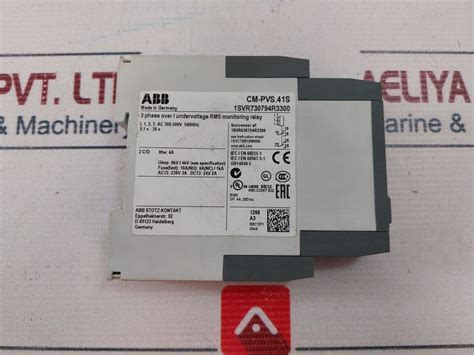 Abb Cm Pvs 41s 3 Phase Monitoring Relay Aeliya Marine