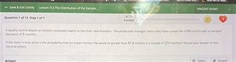solved larr save and exit certifylesson 9 3 ﻿the distribution