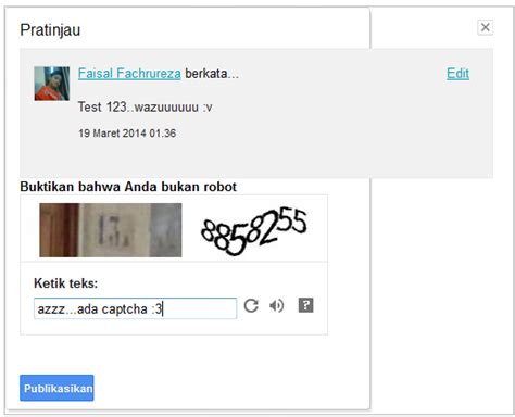 Cara Menghilangkan Captcha Atau Kode Verifikasi Komentar Blog Internet Tutorial
