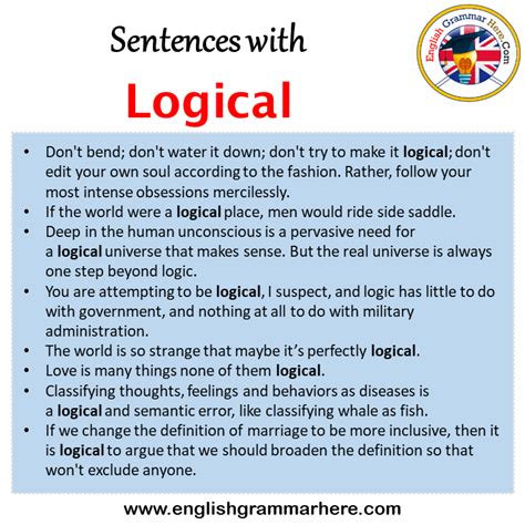 Sentences With Logical Logical In A Sentence In English Sentences For Logical English