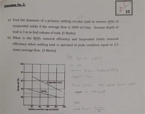 Solved A Find The Diameter Of A Primary Settling Circular