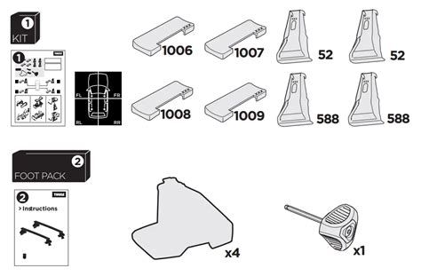 Thule Kit 145367 4 Pack Fit Kit Installation Guide