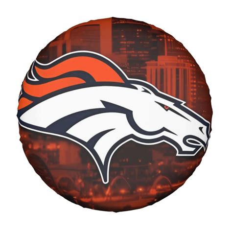Football Team Broncos Tire Dust Cover Keep Spare Tire Clean Protect