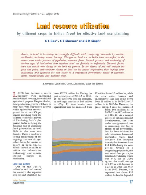 Ojsadmin 06 Land Resource Utilization Pdf Agriculture Cereals