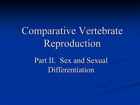 Part Ii Sex And Sexual Differentiation