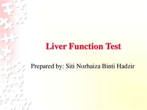Solution Liver Function Test Studypool