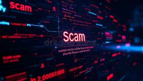 Cyber Scam Warning Digital Fraud Alert Stock Illustration Illustration Of Warning Network