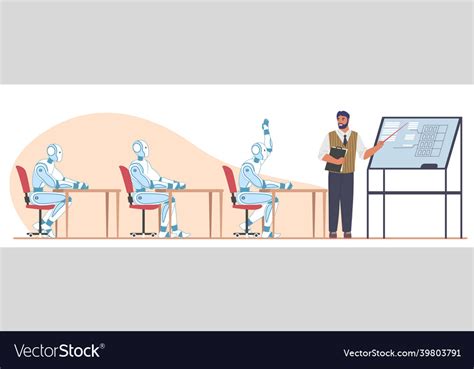 machine learning algorithm flat royalty free vector image