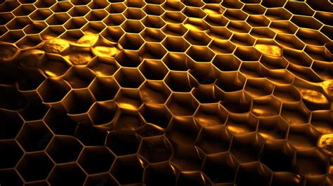 벌집 모양의 금색과 검은색 벌집 구조 흐르는 노란색 꿀이 있는 벌집 단색 벌집의 3d 그림 꿀 모자이크 고화질 사진 사진 배경 일러스트 및 사진 무료 다운로드