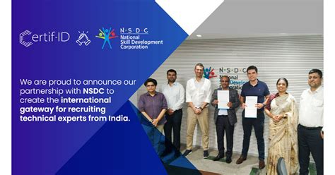 Nsdc Partners With German Hr Tech Provider Certif Id International To Create The International