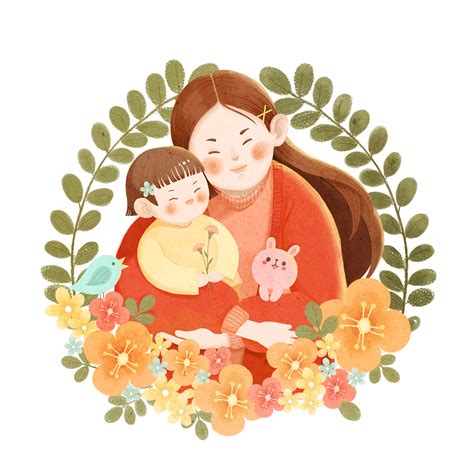 母亲节的两张插画一颗马荳 站酷zcool