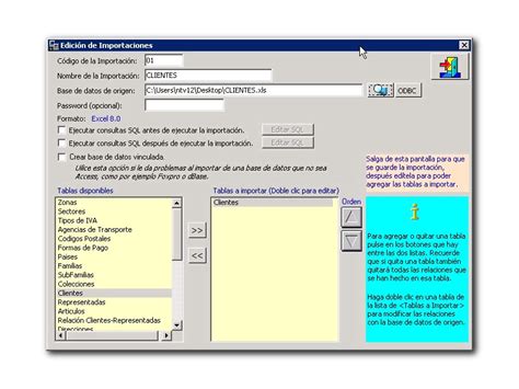 Soporte Via 49 Importar Datos