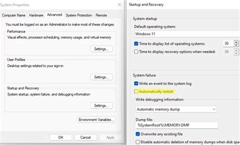 Disable Automatic Restart On System Failure In Windows Windows Os Hub