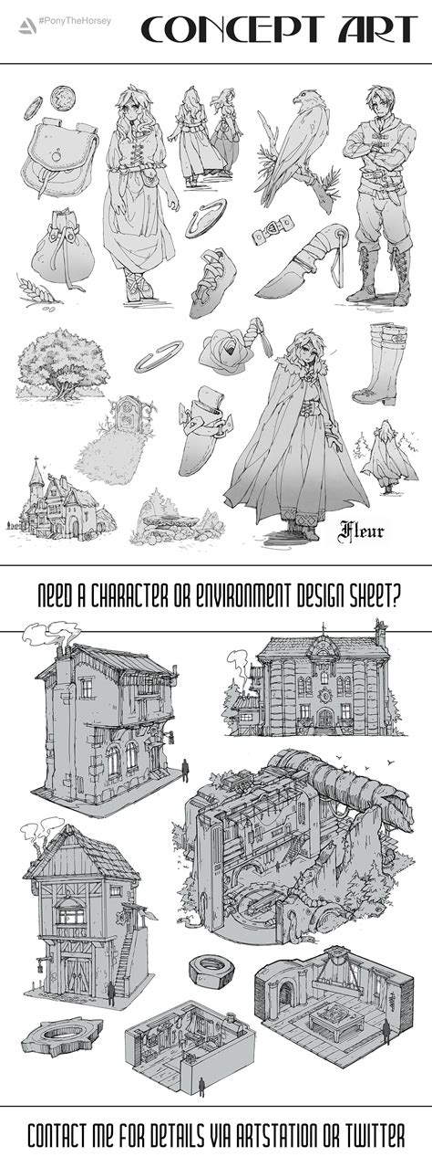 Artstation Concept Art Design Sheets