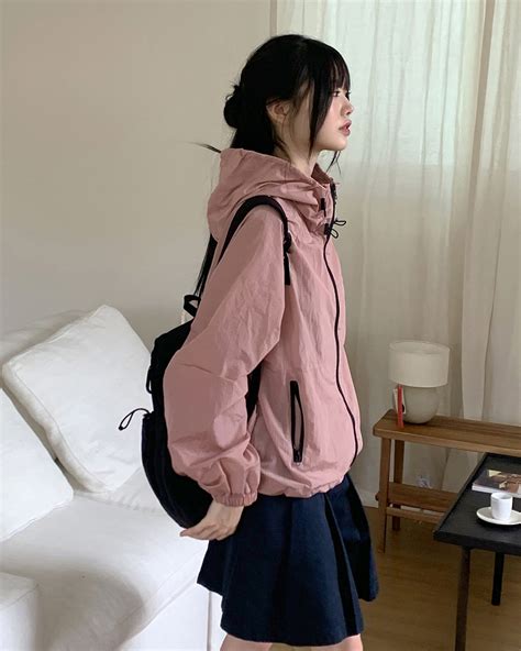 원더원더 6천장 판매made 밀런 고프코어 아노락 배색 나일론 스트링 점퍼 바람막이 집업