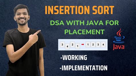 Insertion Sort Dsa Java Youtube