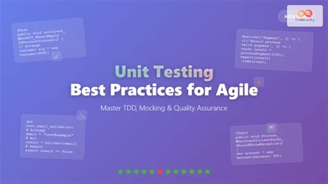 Unit Testing Best Practices For Agile Development Teams Codelucky