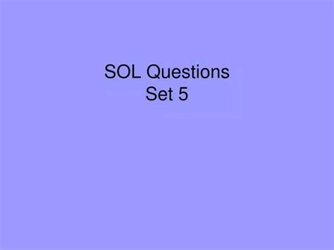 PPT SOL Questions Set 5 PowerPoint Presentation Free Download ID 6551518