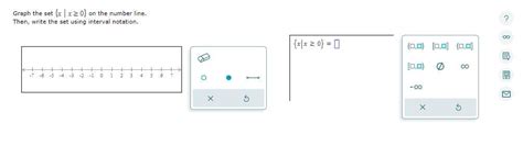 Solved Graph The Set X∣x≥0 On The Number Line Then Write