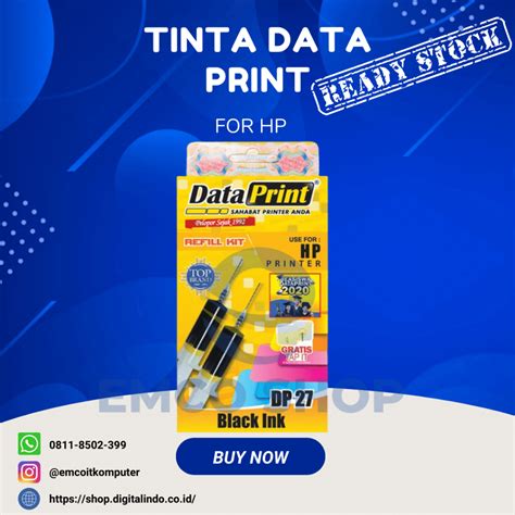 Jual Tinta Refill Data Print Hp Black Colour Refill Kit Shopee Indonesia