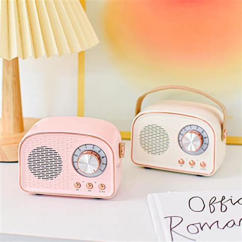 Retro Rounded Bluetooth Speaker Aesthetic Room Desk Decor