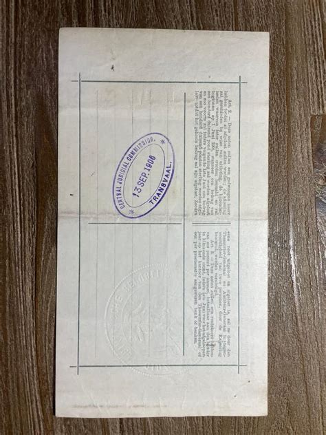 ZAR Bank Notes ZAR Government War Note 10 Pond Issue 1900