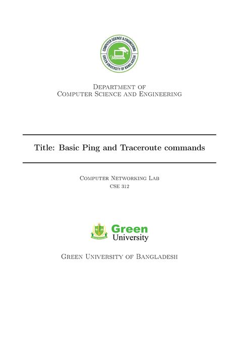 Cse 312 Lab 1 Computer Network Assignment Department Of Computer Science And Engineering