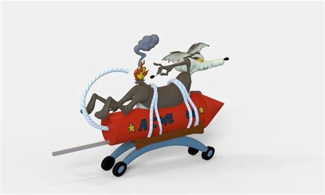 Wile E Coyote Acme Rocket 3d Model 3d Printable Cgtrader