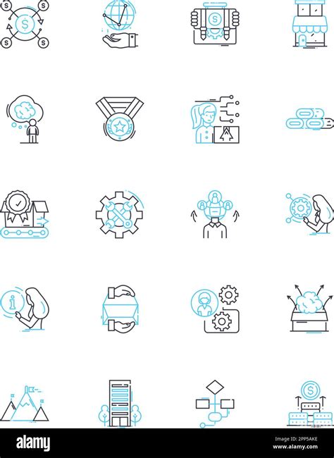 Project Planning Linear Icons Set Strategy Initiative Mission Objectives Scope Budget