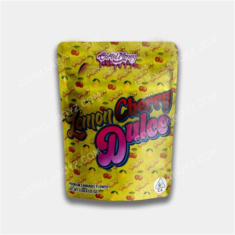 Mylar Bags 35 Grams Lemon Cherry Dulce Smell Proof Ziplocks