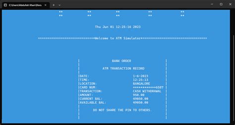 Github Probablyabdullahatmsimulator A Simulation Of An Atm