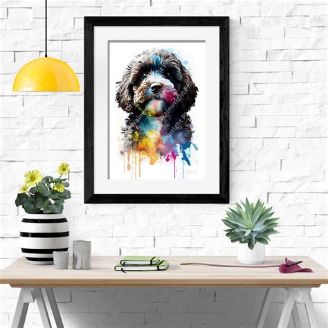 Cockapoo Digital Download Ai Art Printable Cockapoo Print Etsy