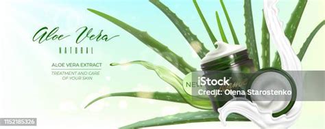 카탈로그 매거진 용 화장품의 디자인 광고 포스터 알로에 베라 식물과 물 스플래시와 화장품 패키지의 디자인 보습 크림 젤 바디 로션 알로에 베라 추출 물 건강관리와 의술에